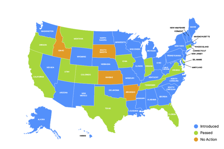 Data Protection and Privacy Laws: 12 States Join California